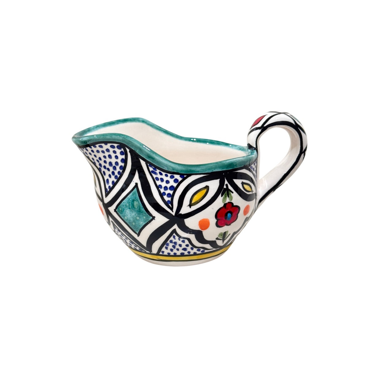 Ceramic Gravy Boat 5” - Aqua – Shop Palestine