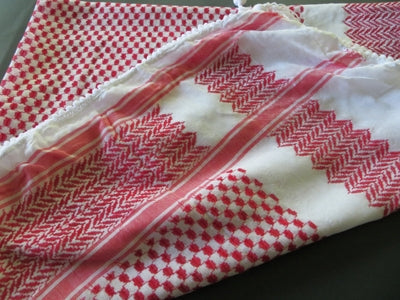 Nablus Keffiyeh - Red & White – Shop Palestine