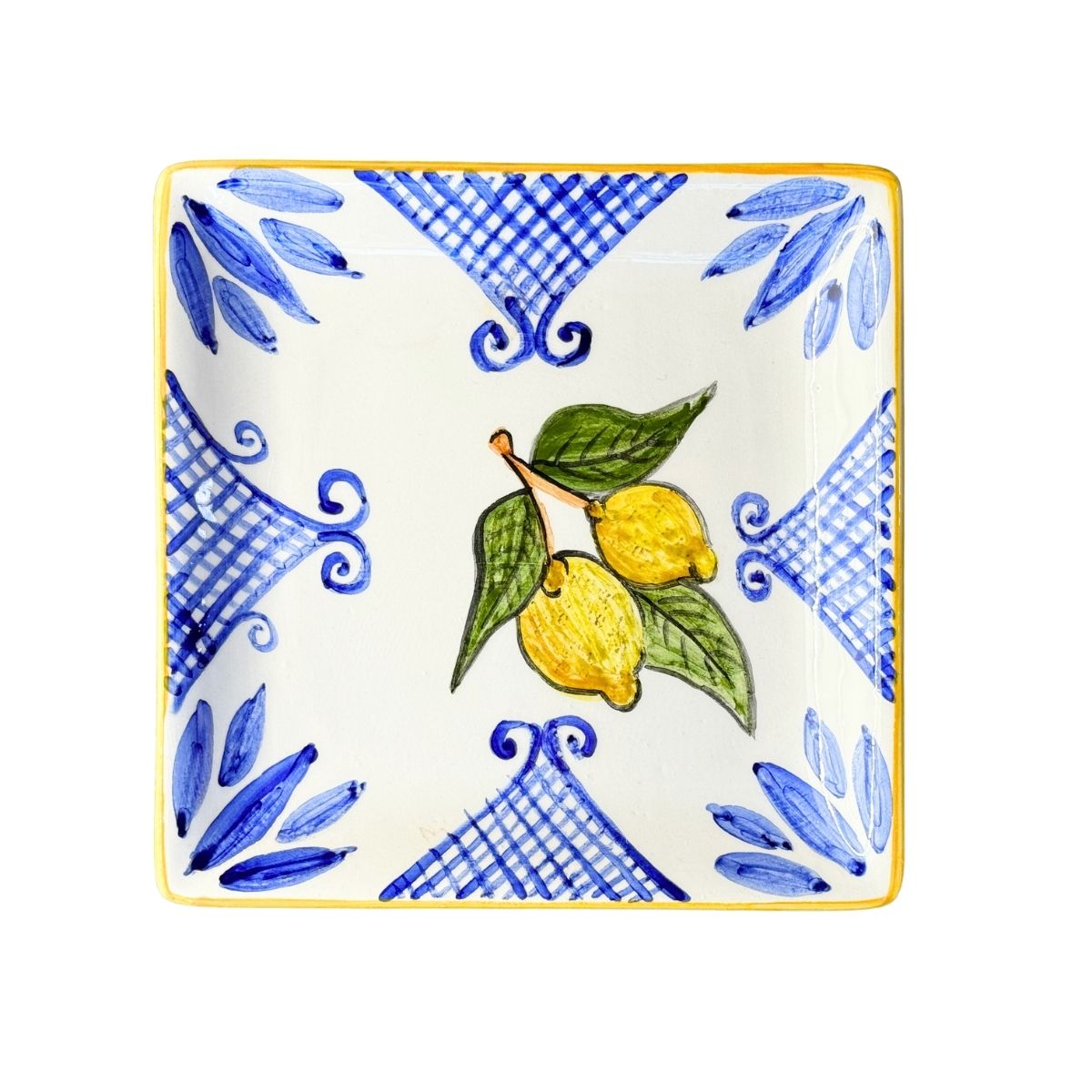 Ceramic Square Plate (7") - Lemons – Shop Palestine