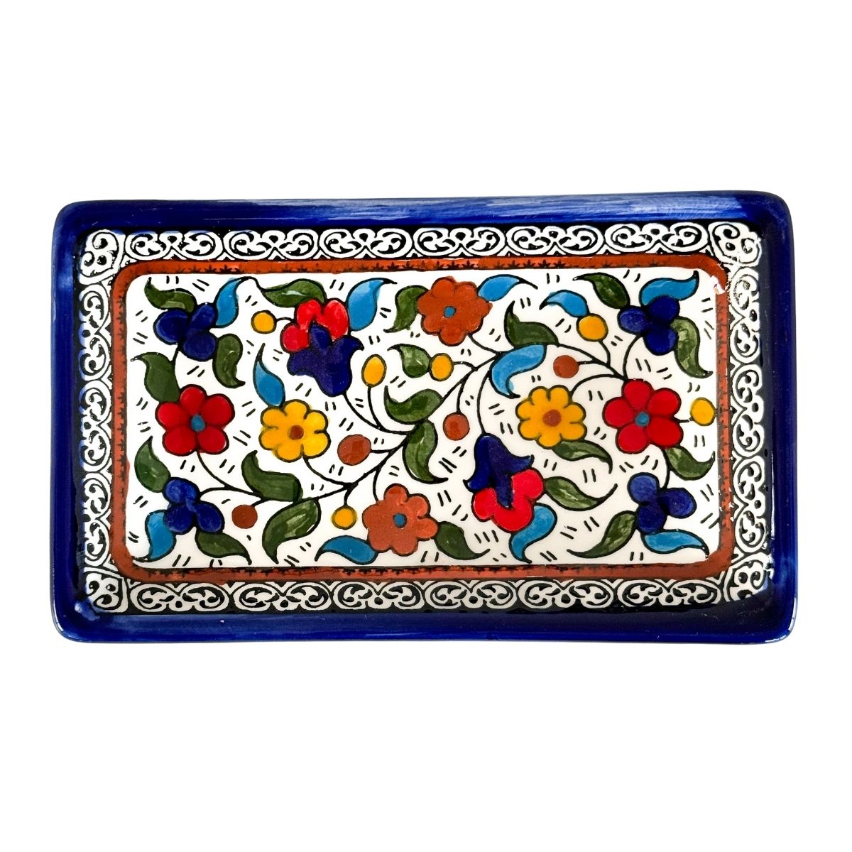 Ceramic Rectangular Serving Plate (7”) - Multicolor – Shop Palestine